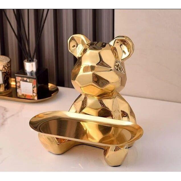 Geometric Bear Storage Sculpture – Ceramic Modern Home Decor – Sydney ...